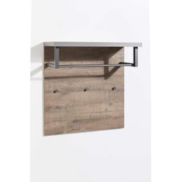 SONSTIGE Garderobenpaneel YANNIK (BHT 90x80x35 cm) BHT 90x80x35 cm braun Garderobe Wandgarderobe Garderobenleiste Garderobenset