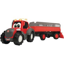 DICKIE TOYS DICKIE-TOYS ABC Massey Ferguson Animal Trailer, Traktor mit Anhänger Spielzeugauto Rot