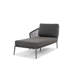 Musterring Ibiza Ottomane Lounge schwarz/grau Aluminium 168x82x75 cm