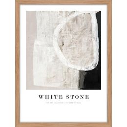 SONSTIGE Kunstdruck WHITE STONE (LBH 30x40x2 cm)