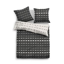 SONSTIGE Bettwäsche TOM TAILOR Satin (BL 135x200 cm) BL 135x200 cm schwarz Bettbezug Bettzeug