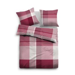 SONSTIGE Bettwäsche TOM TAILOR Satin (BL 135x200 cm) BL 135x200 cm rot Bettbezug Bettzeug