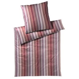 SONSTIGE elegante Bettwäsche Mako-Satin VIVID (BL 135x200 cm) BL 135x200 cm rot Bettbezug Bettzeug