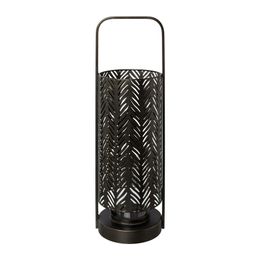 SONSTIGE Windlicht FLORALIS (LBH 16.50x15x37 cm) LBH 16.50x15x37 cm schwarz Teelichthalter Windlichtglas Teelichtglas