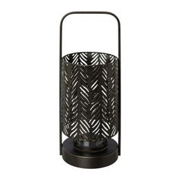 SONSTIGE Windlicht FLORALIS (LBH 16.50x15x27 cm) LBH 16.50x15x27 cm schwarz Teelichthalter Windlichtglas Teelichtglas