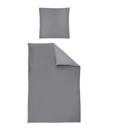 SONSTIGE irisette Bettwäsche PARIS Mako-Satin (BL 155x220 cm) BL 155x220 cm grau Bettbezug Bettzeug