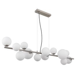 SONSTIGE GLOBO Lighting Hängeleuchte RIHA (LBH 120x34.50x120 cm) LBH 120x34.50x120 cm grau Hängelampe Pendelleuchte Pendellampe