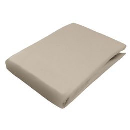 Dormisette Spannbetttuch Biber camel (BL 180x200 cm)