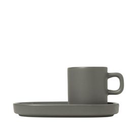 Blomus Espressotasse PILAR PEWTER (LB 14,30x8 cm)