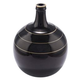 SONSTIGE Vase STRIPE (DH 23x32 cm) DH 23x32 cm schwarz Blumenvase Blumengefäß