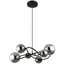 SONSTIGE GLOBO Lighting Hängeleuchte RIHA (LBH 62.20x58.80x120 cm) LBH 62.20x58.80x120 cm schwarz Hängelampe Pendelleuchte Pendellampe