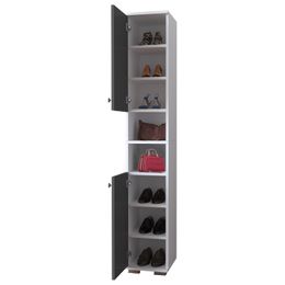 SONSTIGE VCM Schuhschrank GADOS (BHT 30x178x33 cm) BHT 30x178x33 cm grau Schuhkipper Schuhkommode