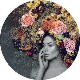 Pro Art Glasbild WOMAN & FLOWERS II (D 30 cm)