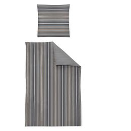 SONSTIGE irisette Bettwäsche SKY Satin (BL 155x220 cm) BL 155x220 cm grau Bettbezug Bettzeug