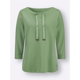 WITT Damen Sweatshirt mit 3/4-&Auml;rmeln, eucalyptus, Gr&ouml;&szlig;e 38