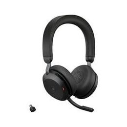 Jabra Evolve2 75, Headset schwarz, Link380c, MS Kopfhörertyp: Over-Ear Kopfbügelhörer Geeignet für: PC-Systeme Drahtlose Verbindung: via Bluetooth, via USB Dongle Kabel-Verbindung: 2x USB-C