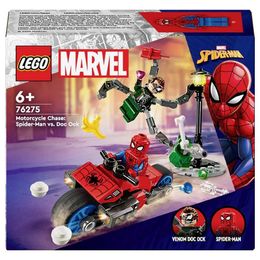 Lego® Konstruktionsspielsteine MARVEL SUPER HEROES Motorrad-Verfolgungsjagd: