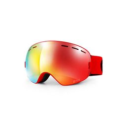 YEAZ Skibrille XTRM-SUMMIT ski- snowboardbrille mit rahmen rot