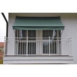 ANGERER Freizeitmöbel GmbH Klemmmarkise Angerer Klemmmarkise grün 150 cm Markise Balkon Balkonmarkise