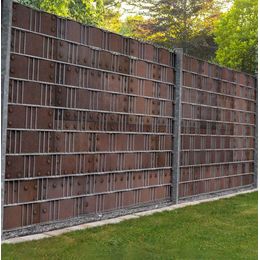 MyMaxxi Sichtschutzstreifen Zaunsichtschutz Rostiger Stahl Sichtschutz Garten Zaun