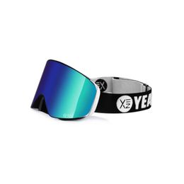 YEAZ Skibrille APEX magnet-ski-snowboardbrille grün