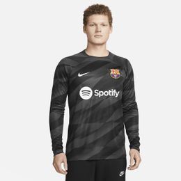 FC Barcelona 2023/24 Stadium Goalkeeper Nike Dri-FIT Longsleeve-Fußballoberteil für Herren - Grau
