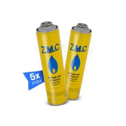 ZMC Gaskartusche 5x Universal Druckgasdose Propan Butan Gas 330g Gaskartusche 600ml