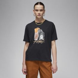 Jordan Damen-T-Shirt mit Collage - Schwarz