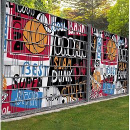 MyMaxxi Sichtschutzstreifen Zaunsichtschutz Basketball Slogan Sichtschutz Garten Zaun