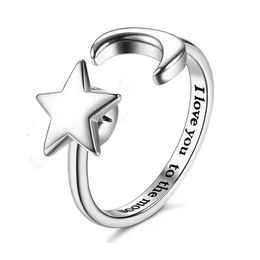 LENBEST Fingerring Women's Star Spinner Verstellbarer Anti Stress Ring (1-tlg)