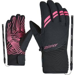 Ziener Skihandschuhe KIWA AS(R) lady glove 12758 black.neon pink