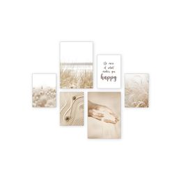 Kreative Feder Poster 6-teiliges Premium-Set „Sand“