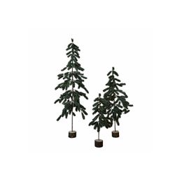 Mirabeau Künstlicher Weihnachtsbaum Weihnachtsbaum 3er Set Lorin grün