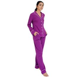 SNOOZE OFF Pyjama Schlafanzug in violett (2 tlg.