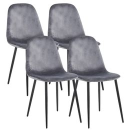 Vcm 4er Esszimmerstühle skandinavischer gepolsterter Küchenstuhl Stühle Esszimmer Esstischtisch Rückenlehne Fiolo