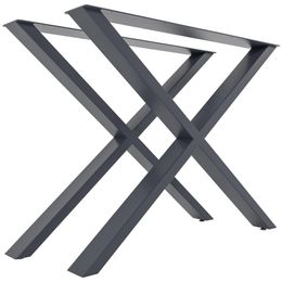 CLP 2er Set Tischbeine Swift I Tischkufen Aus Vierkantprofilen I H&ouml;he 72 cm I Pulverbeschichtetes Gestell
