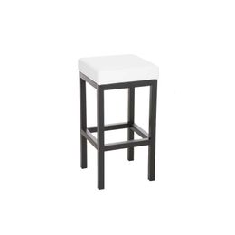 CLP Barhocker Taylor I Sitzh&ouml;he 78 cm I Gepolsterter Barstuhl mit Kunstlederbezug I Tresenhocker mit schwarzem Metallgestell