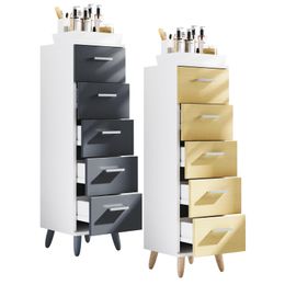 Vcm Badmöbel Midischrank Badregal Badschrank Badezimmer Kommode 5 Schubladen Landos M