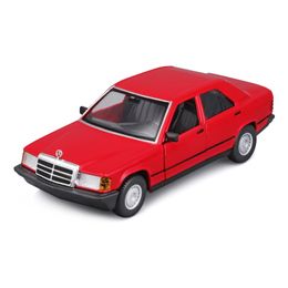 Bburago 18-21103 - Modellauto - Mercedes 190E ´87 (rot, Maßstab 1:24) Modell Auto