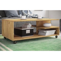 Vcm Holz Couchtisch Sofatisch mit praktischen Rollen Wohnzimmertisch rollbar H. 40 x B. 100 x T. 50 cm Kaffeetisch Stango XL