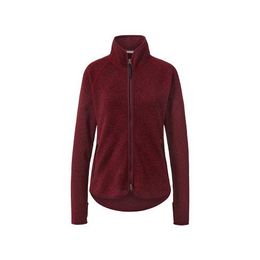 Tchibo Strickfleece-Jacke - Rot/Meliert - Gr.: XS