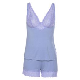 Lascana Shorty 'Summer Lace' Damen Gr&ouml;&szlig;e XS lila Sommerkleid