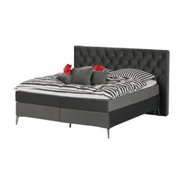 SKAGEN BEDS Boxspringbett Laesa ¦ grau ¦ Maße (cm): B: 160 H: 122