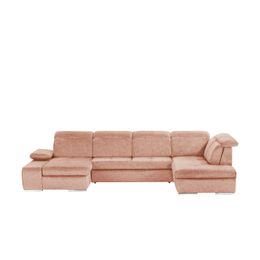 switch Wohnlandschaft aus Flachgewebe Avilla ¦ rosa/pink ¦ Maße (cm): B: 355 H: 86 T: 234