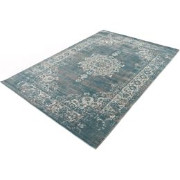 LIFA LIVING Cool Vintage Teppich Grau Blau 160 x 230 cm