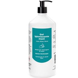 Chimica D'Agostino Gel Igienizzante Mani Con Aloe Vera Funzione Idratante Antibatterico 1000 ml