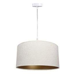 Kiom Pendelleuchte Hängeleuchte Jalua P Velours creme & gold Ø 50 cm 10640