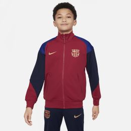 FC Barcelona Academy Pro Third Nike Dri-FIT Fußballjacke aus Strickmaterial für ältere Kinder - Rot