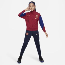 FC Barcelona Strike Nike Dri-FIT-Fußball-Trainingsanzug aus Strickmaterial für ältere Kinder - Rot