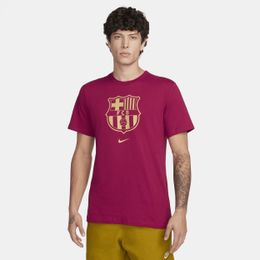 Nike FC Barcelona Crest Fußball-T-Shirt für Herren - Rot